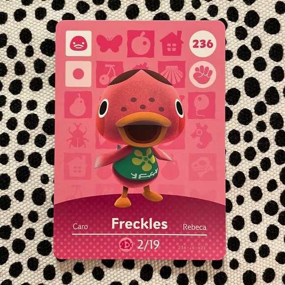 Other | Genuine Acnh Freckles Amiibo Card | Poshmark